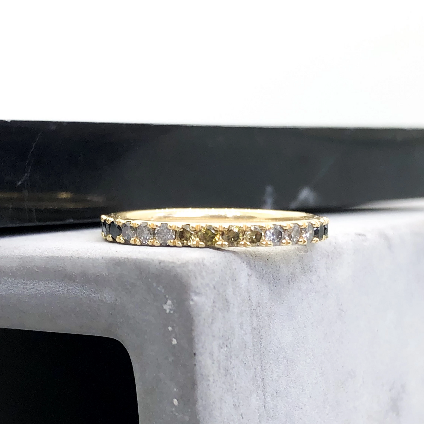 Precita Natural Olive Diamond Ring – OctaHedron Jewelry