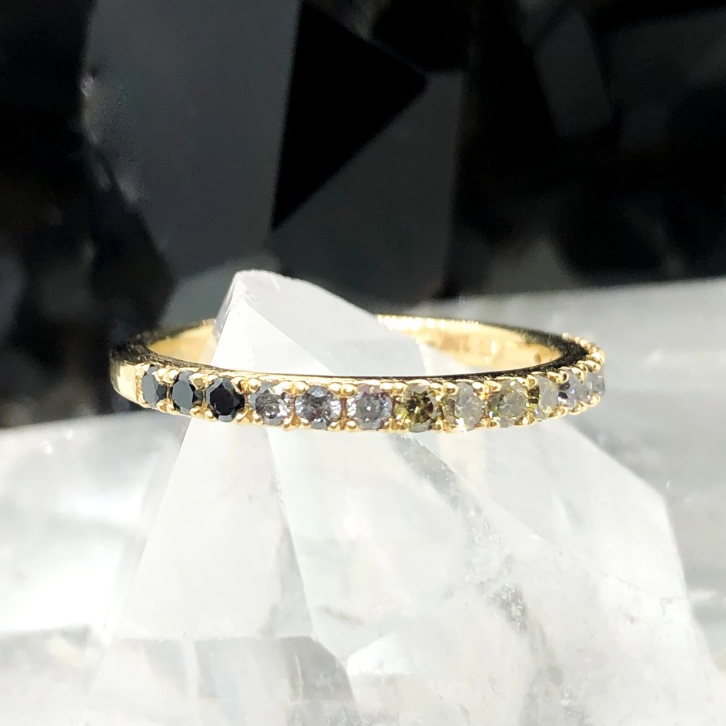 Precita Natural Olive Diamond Ring – OctaHedron Jewelry